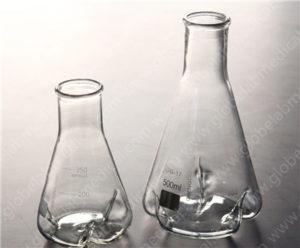 100ML 3-Baffle Erlenmeyer Flask Baffled Shaking Flask | Globe Lab Medical